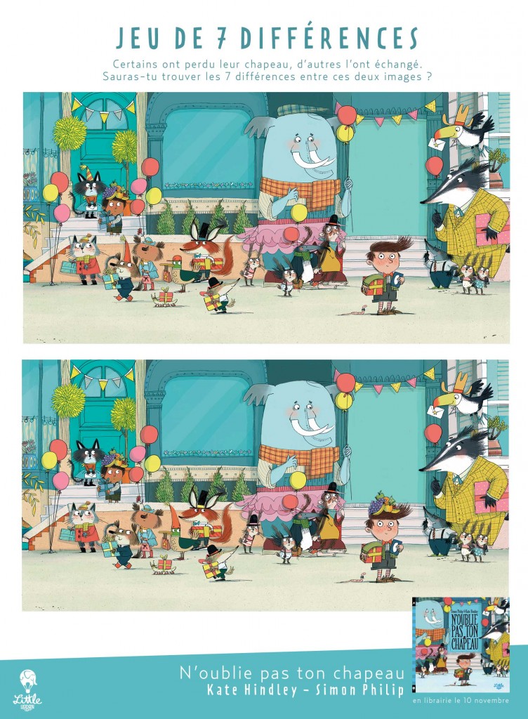 Le jeu des 7 différences - N'oublie pas ton chapeau - Little Urban