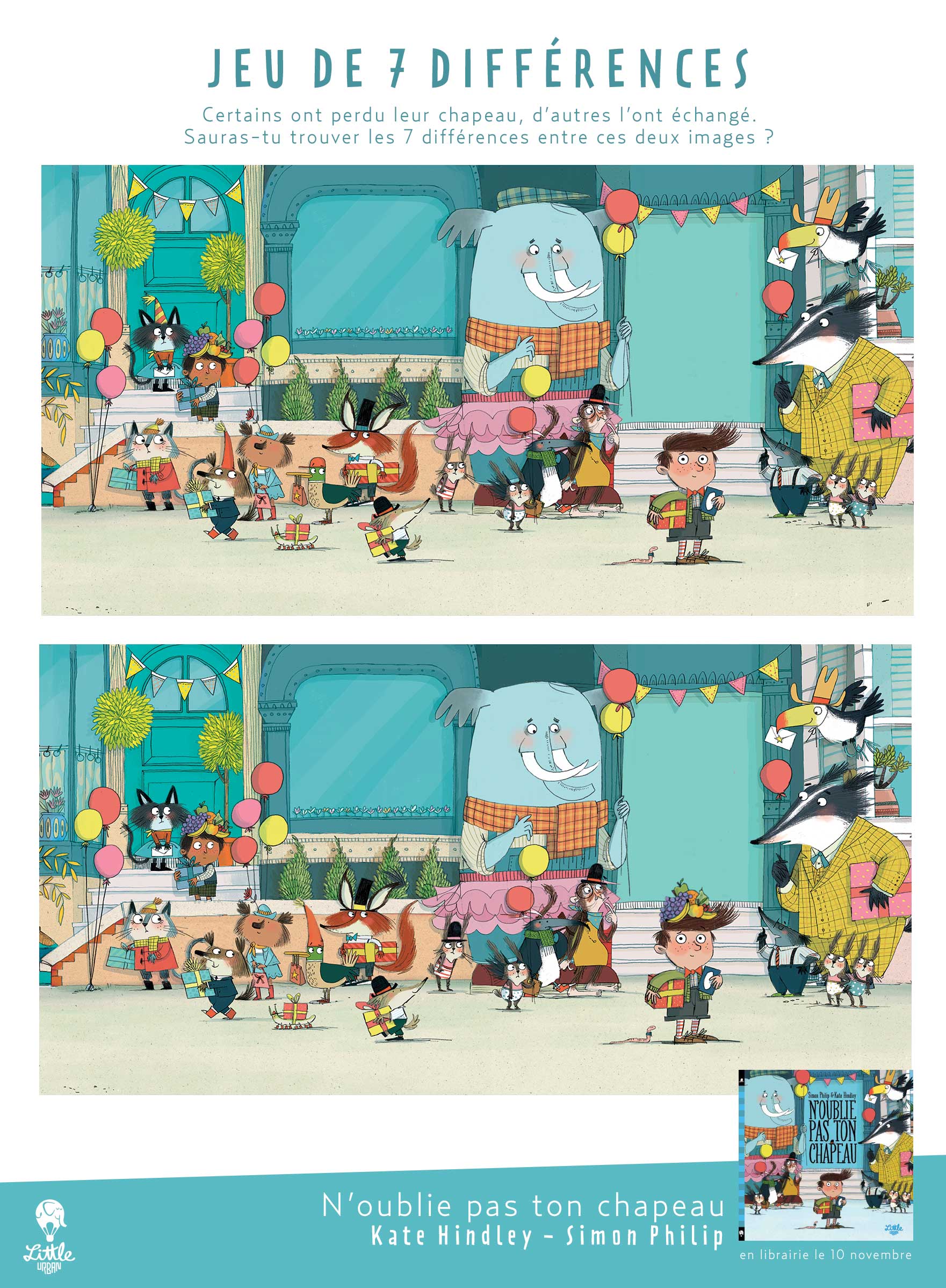 Le jeu des 7 différences - N'oublie pas ton chapeau - Little Urban